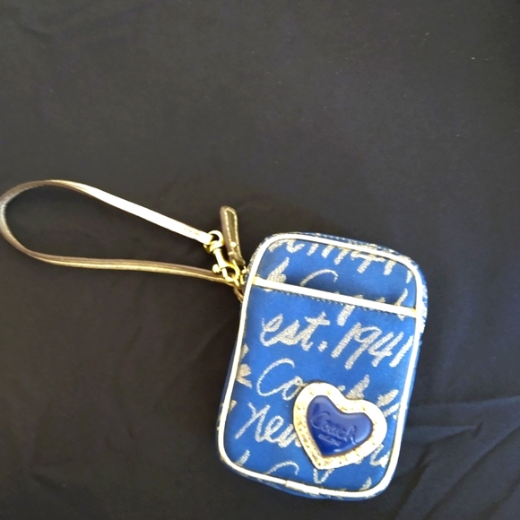 Coach | Bags | Coach York Script Heart Mini Handheld Purse Lurex ...